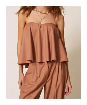 TWINSET Bustier Top With Pleated Details