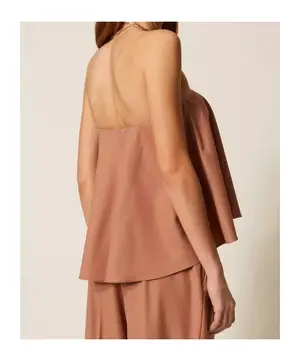 TWINSET Bustier Top With Pleated Details