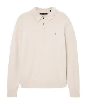 ALLSAINTS Knitted Polo Shirt - White