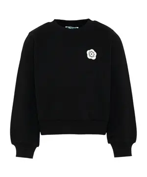 Kenzo Floral-appliqu Sweatshirt - Black