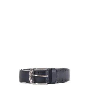 ORTIGNI Perforated Buckle Belt - Black
