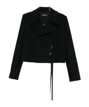 ANN DEMEULEMEESTER Double-breasted Strap Jacket - Black