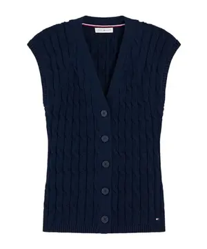 Tommy Hilfiger Cable-knit Sleeveless Cardigan