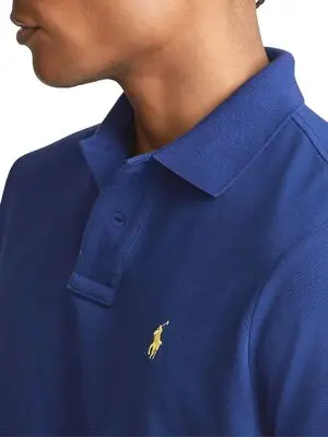 Polo Ralph Lauren Logo Embroidered Short-sleeved Polo Shirt - Blue