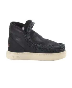 Mou Logo Flat Shoes - Black