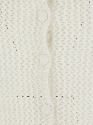 DUNST Crochet Buttoned Tank Top