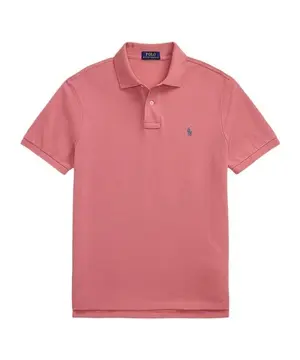Polo Ralph Lauren Logo-embroidered Straight Hem Polo Shirt - Pink