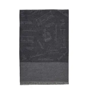 LANVIN Frayed Hem Scarf - Black