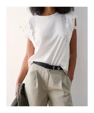 Liu Jo Embellished Crewneck T-shirt With Fringe