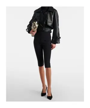 Nour Hammour Hatti Cropped Leather Jacket