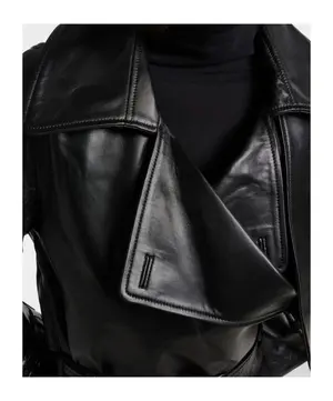 Nour Hammour Hatti Cropped Leather Jacket