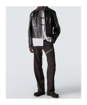 KIKO KOSTADINOV Leather Zip-up Jacket