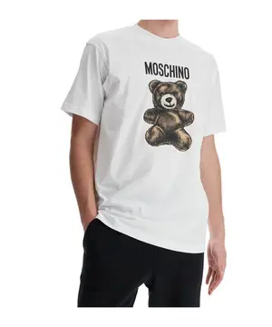 Moschino Teddy Bear Printed Crewneck T-shirt - White