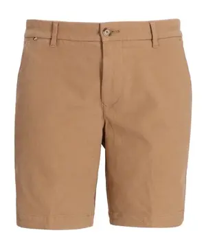 Hugo Boss Cotton Flat-front Shorts - Nude