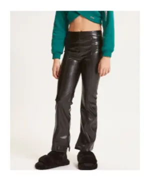 Monnalisa Faux Leather Straight Leg Trousers