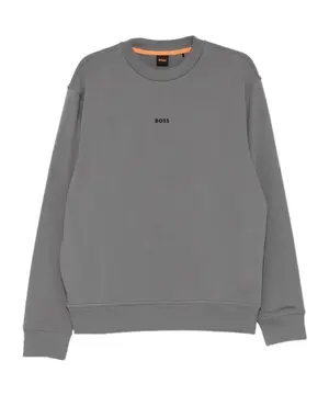 Hugo Boss Logo Crew Neck Sweatshirt - Gray