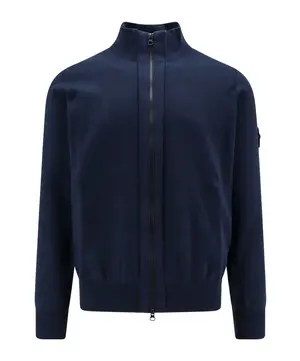 Stone Island Logo Patch Zipped Jumper