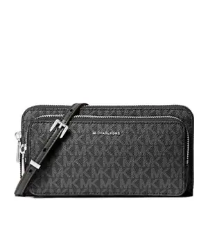 Michael Kors Monogram-pattern Cross Body Bag - Black