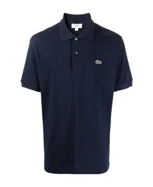 Lacoste Logo Patch Short-sleeved Polo Shirt - Black