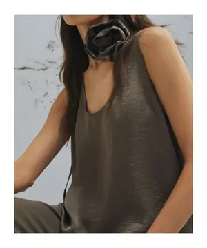 Marella Pleated Twill Top