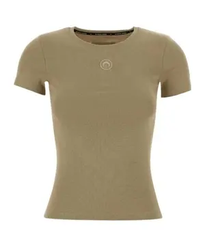 MARINE SERRE Moon Logo T-shirt - Brown