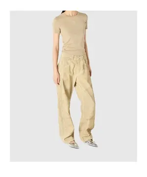 MARINE SERRE Moon Logo T-shirt - Nude