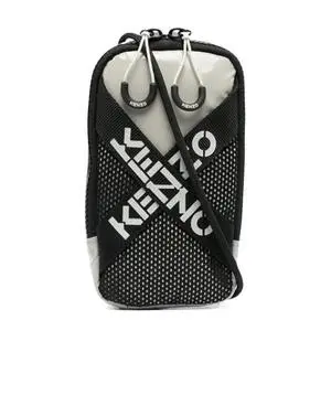 Kenzo Logo-tape Detail Crossbody Bag - Black