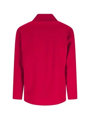 Auralee Long-sleeved Collared Sweater With Button Closure