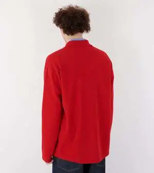 Auralee Long-sleeved Collared Sweater With Button Closure