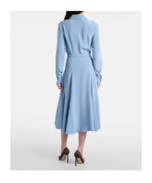 EMILIA WICKSTEAD Belted Silk Midi Dress