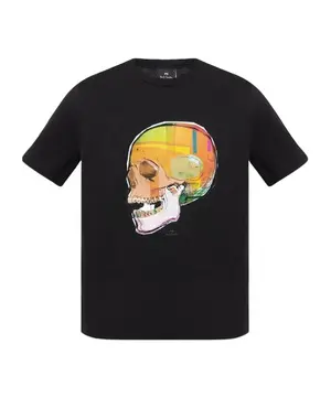 Paul Smith Skull Sketch Print T-shirt - Black
