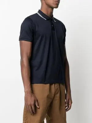 Herno Short-sleeved Contrast Trim Polo Shirt