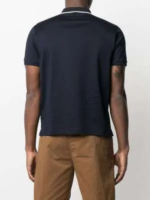 Herno Short-sleeved Contrast Trim Polo Shirt