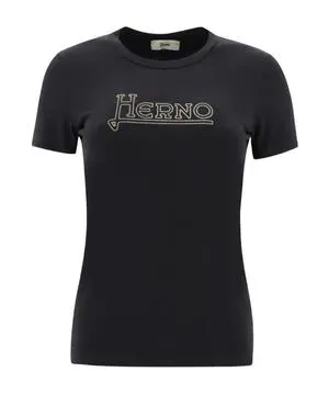 Herno Embroidered Logo Crewneck T-shirt