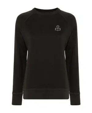 Isabel Marant Étoile Logo-embellished Crew-neck Sweatshirt - Black