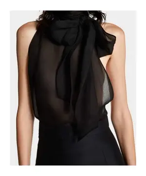 Dsquared2 Pussy-bow Halterneck Sleeveless Blouse