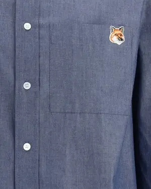 Maison Kitsuné Fox Head Patch Buttoned Shirt
