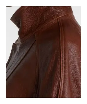 Nour Hammour Ariste Leather Bomber Jacket