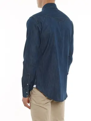 DRUMOHR Long-sleeved Cotton Denim Shirt
