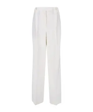 RÓHE Belt Loop Casual Pants - White