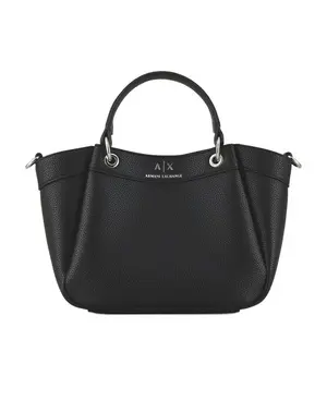 Armani Exchange Grained Texture Tote Bag - Black