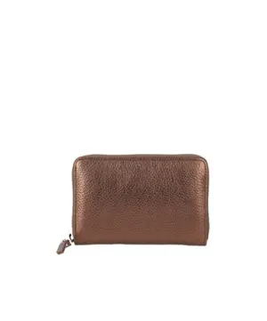 GIANNI CHIARINI Logo Printed Zip-around Wallet - Brown