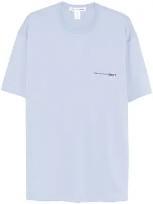 Comme Des Garçons Logo Printed T-shirt - Blue