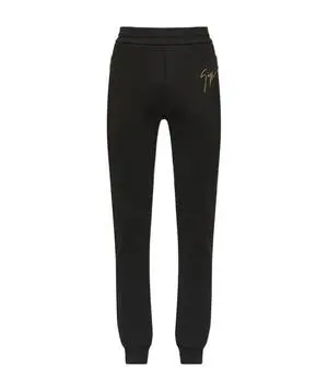 GIUSEPPE ZANOTTI Logo Printed Zipped Track Pants - Black