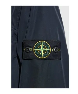 Stone Island Zip Up Jacket With Detachable Compass Badge