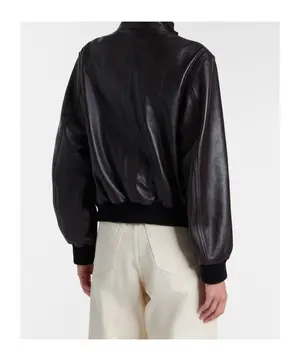 Nour Hammour Rios Long-sleeved Leather Jacket