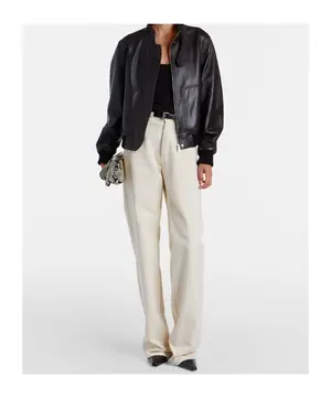 Nour Hammour Rios Long-sleeved Leather Jacket