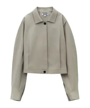 LOW CLASSIC Pinched Shirt Jacket - Light Brown