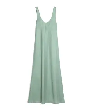 IBLUES Linen-blend Dress - Sage