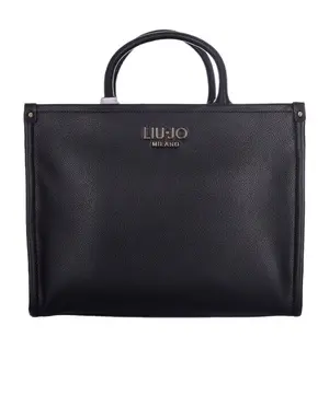 Liu Jo Logo Detailed Medium Tote Bag - Black